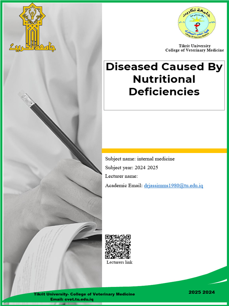Nutritional Deficiencies in Animals | PDF | Vitamin A | Vitamin