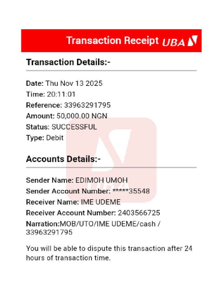 Transaction-receiptThu Nov 13 2025EDIMOH UMOH | PDF