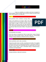 Color Symbolism Chart | PDF | White | Red