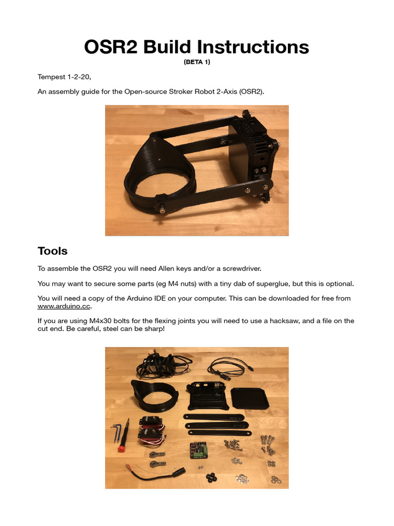 OSR2 Build Instructions | PDF | Arduino | Manufactured Goods