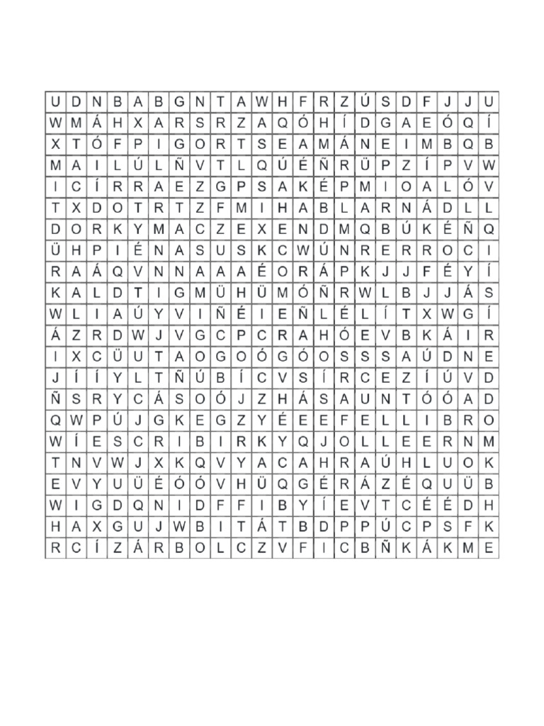 Sopa de Letras: Palabras y Actividades | PDF