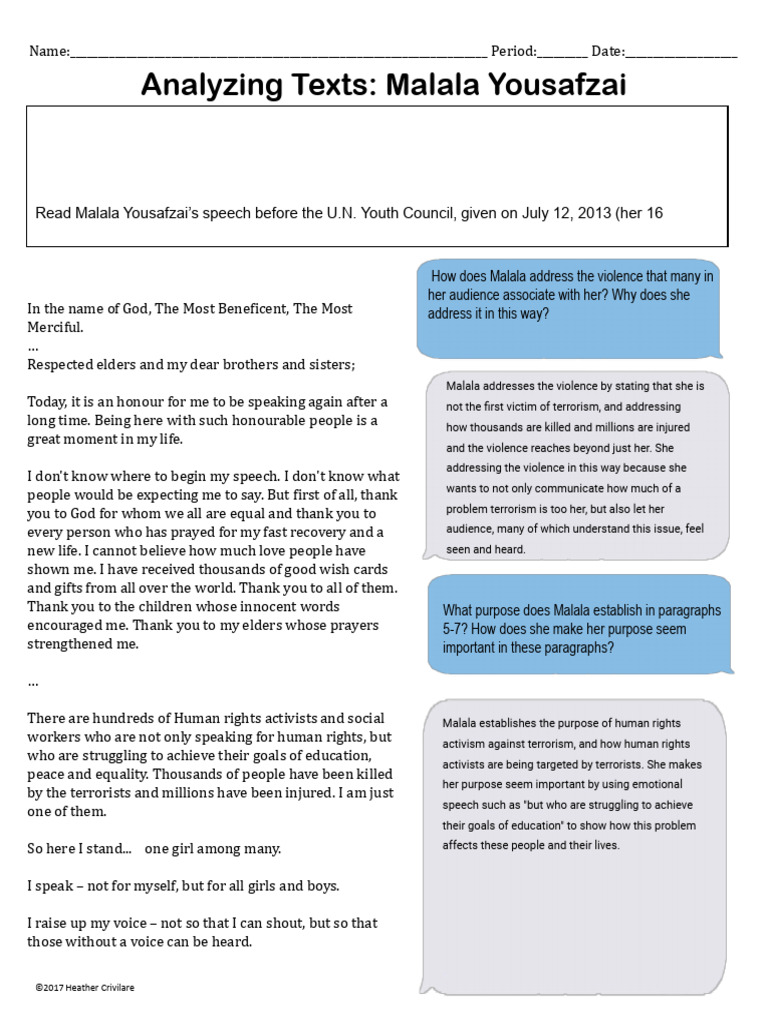 Kami Export - Michael Briggs - 7_PRINTABLE Malala Excerpts Guided ...