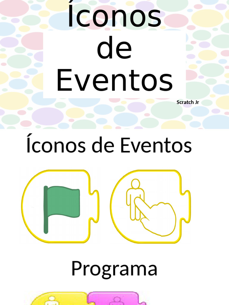 Íconos de Eventos en Scratch Jr | PDF