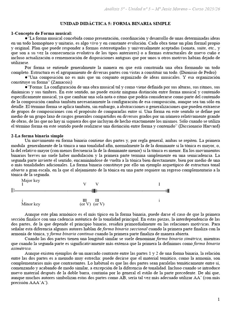 Forma Binaria Simple en Música Barroca | PDF | Suite (Música ...