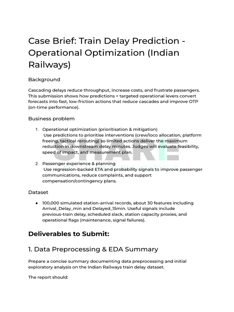 PS Indian Railways | PDF | Train | Reliability Engineering
