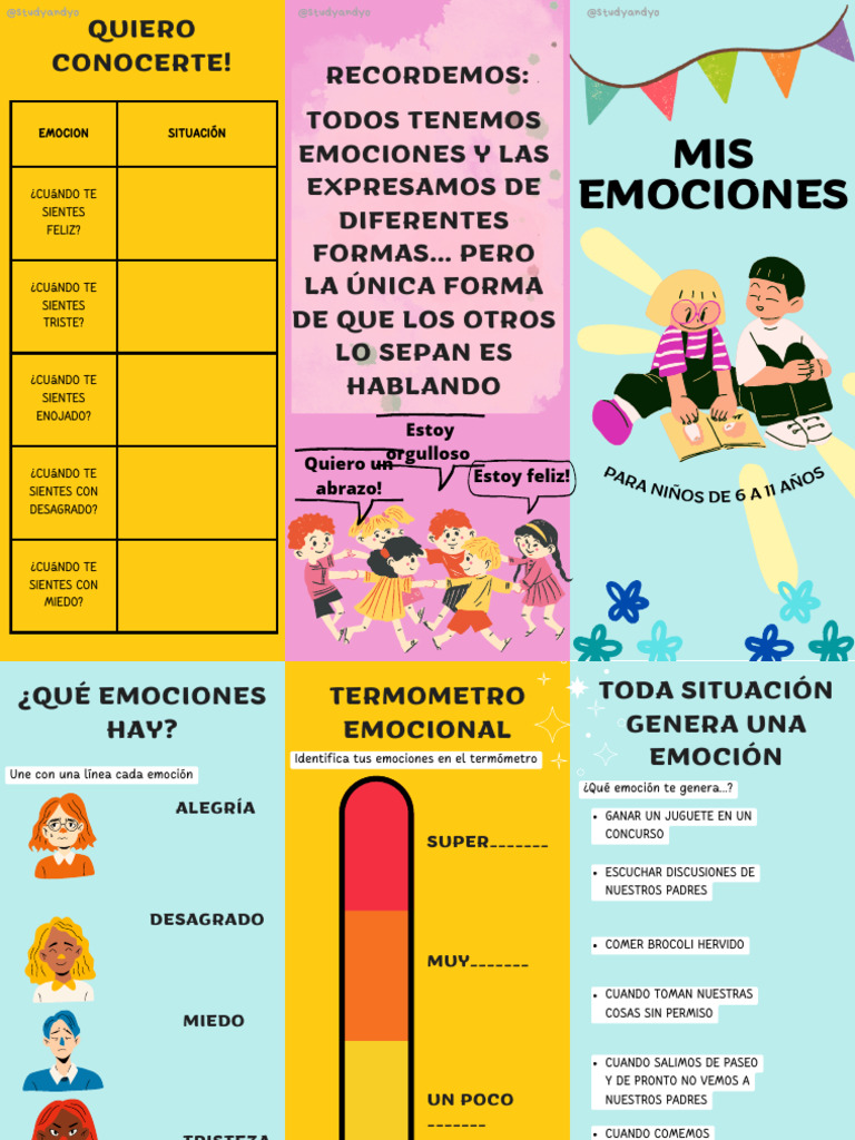 Mis Emociones Para Niños de 6 a 11 Años | PDF | Las emociones ...