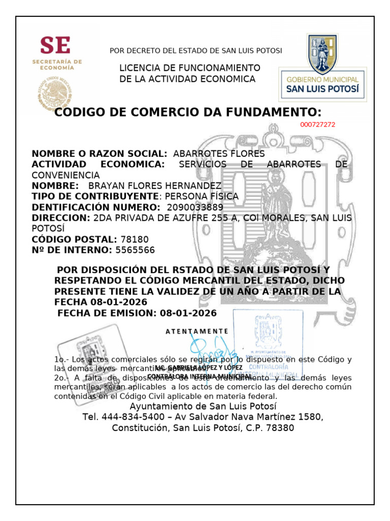 398986985 Licencia de Funcionamiento (1) | PDF