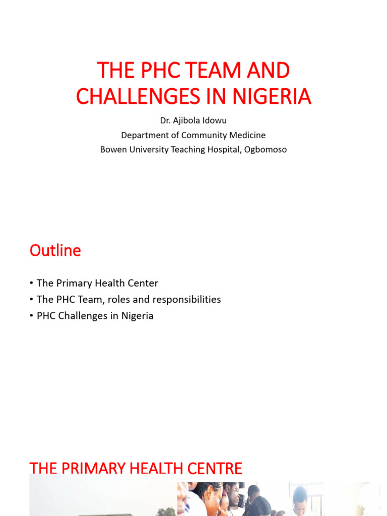 PHC Team Challenges in Nigeria | PDF | Health Care | Public Health