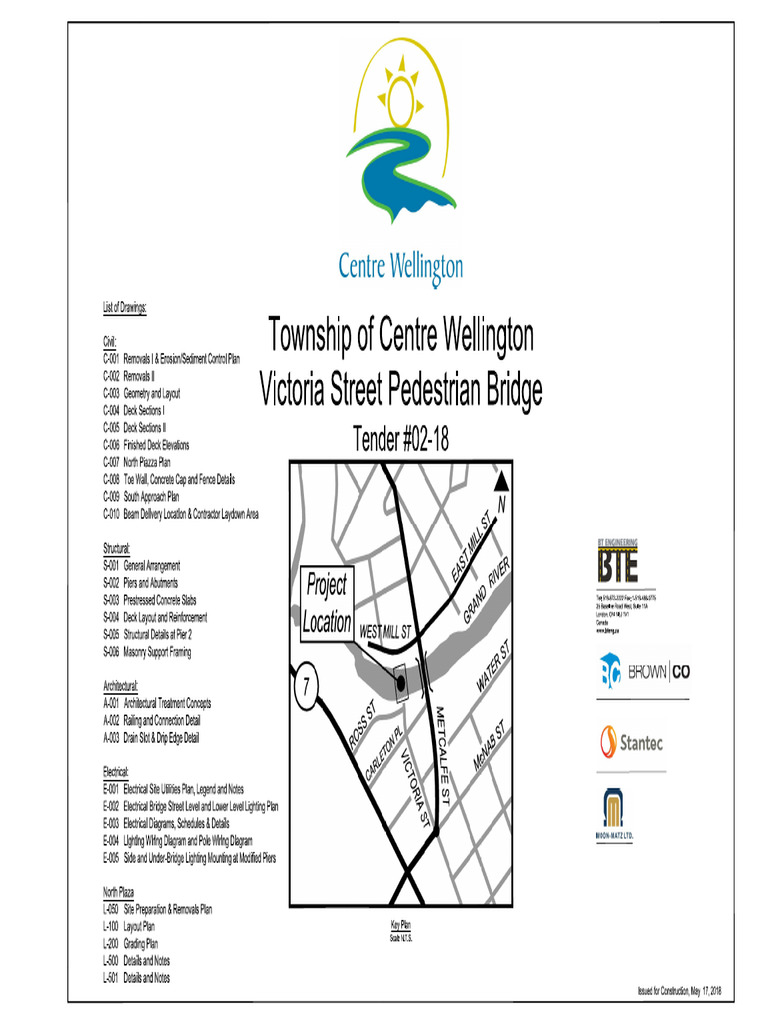 Final Victoria St Pedestrian Bridge Drawings | PDF | Bridge | Building ...