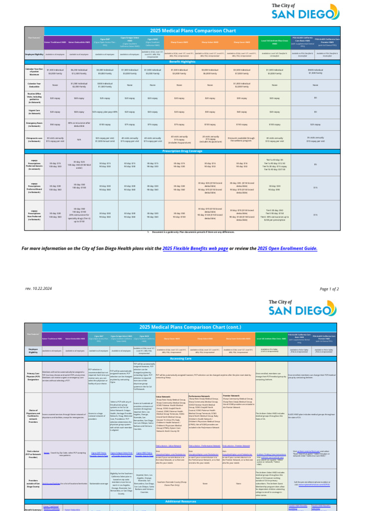 2025 Medical Plans Comparison Guide | PDF | Health Maintenance ...