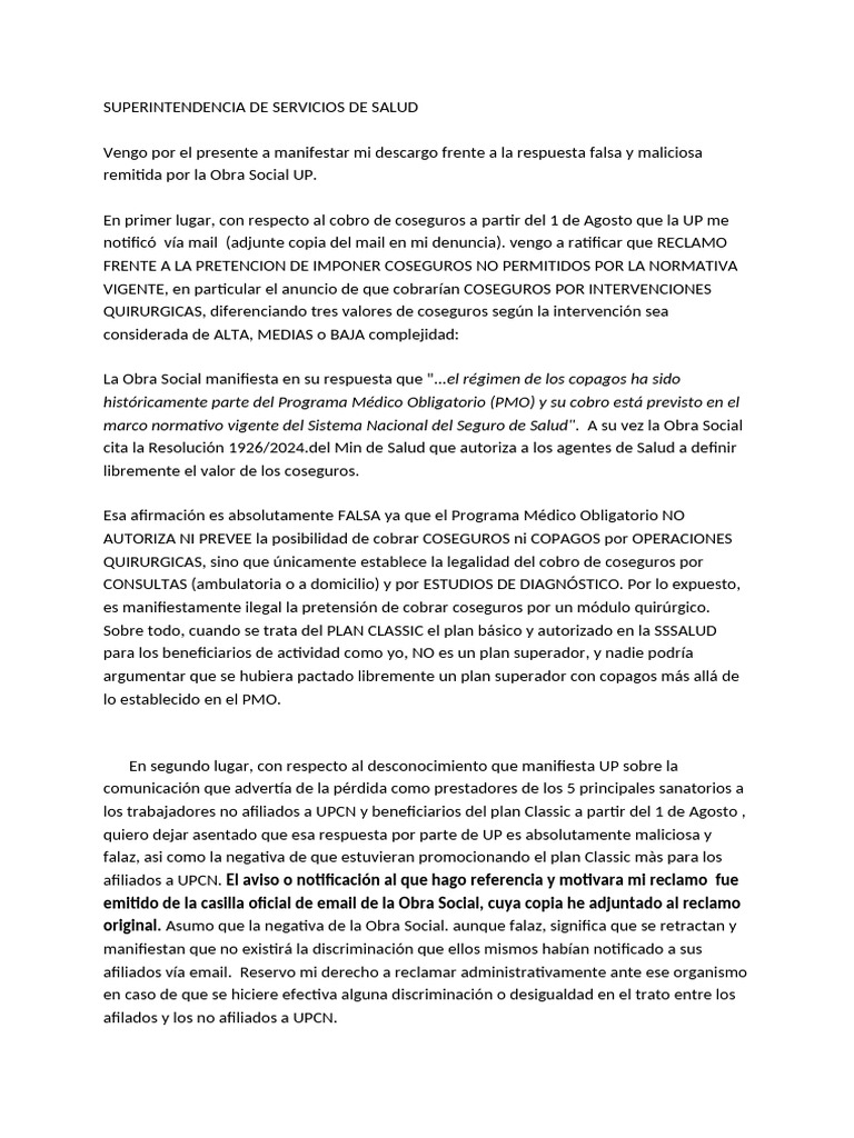 Form-3-Descargo-Coseguros-y-Discriminacion | PDF | Justicia | Crimen y ...