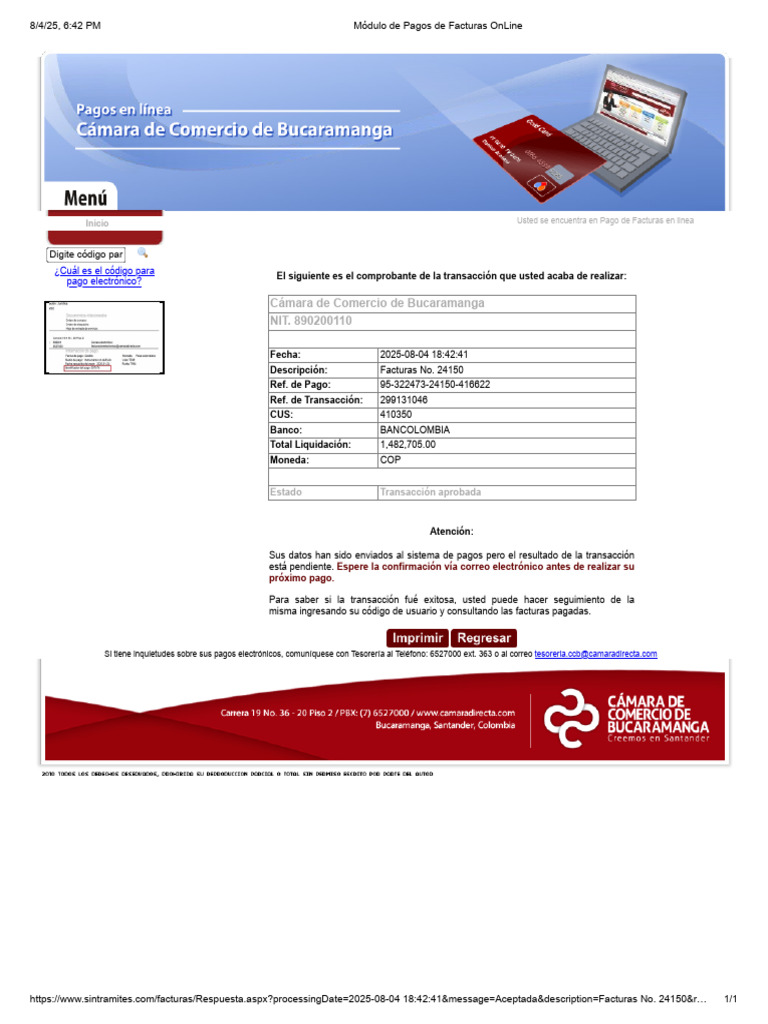 Módulo de Pagos de Facturas OnLine | PDF | Tecnología bancaria | Industrias de servicio