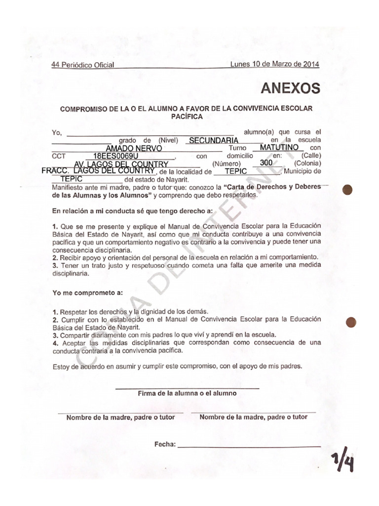 Anexos Manual de Convivencia | PDF