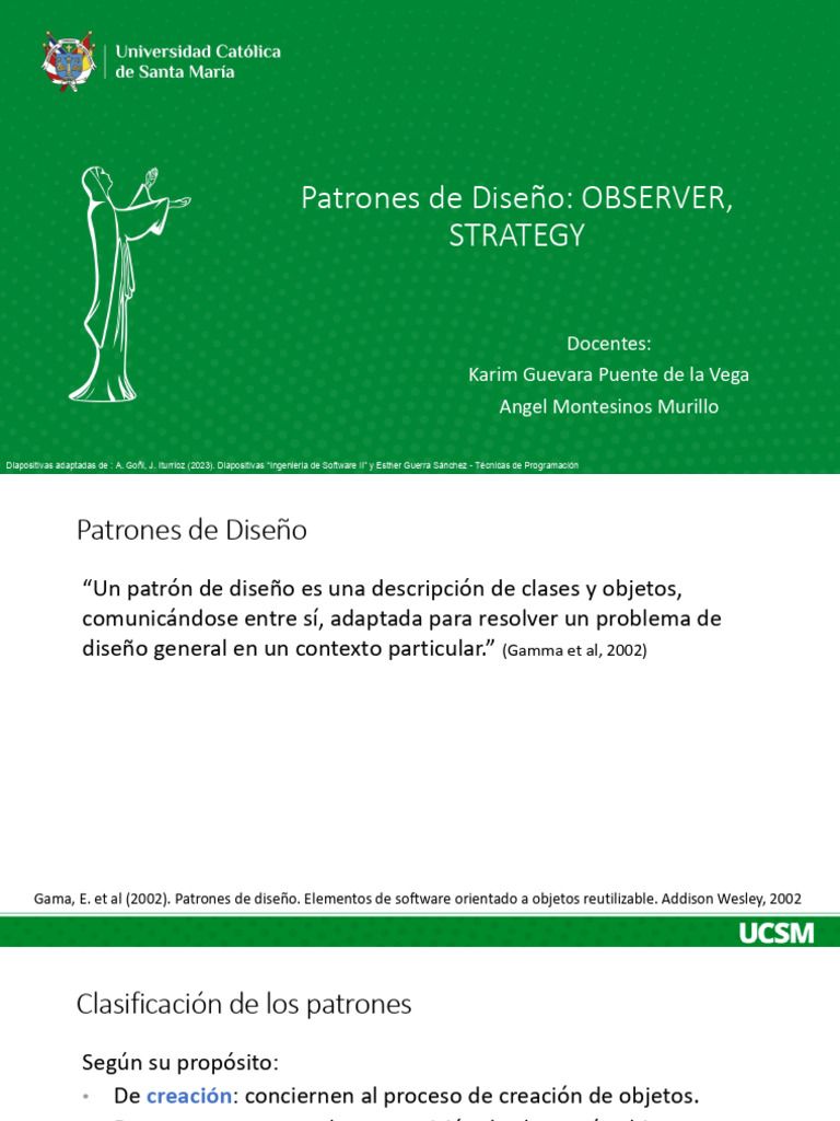 LP3 NÂ° 10 - 3.2 Patrones de DisenÌ_o Observer, Strategy | PDF | Desarrollo de software ...