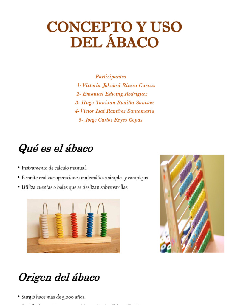 Uso y Beneficios del Ábaco en Educación | PDF