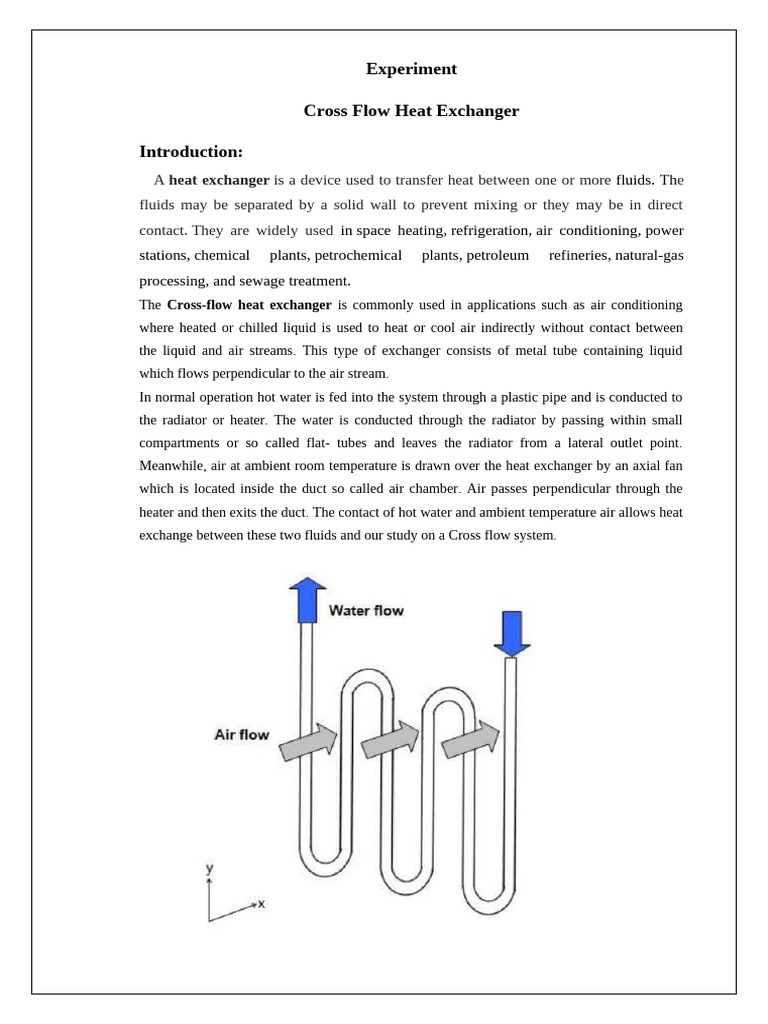Heat Exchangers (Cross Flow ) | PDF | Heat Exchanger | Heat Transfer