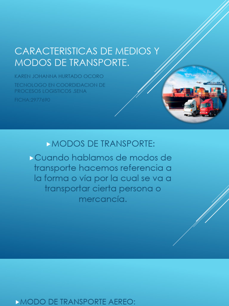 Modos y Medios de Transporte Explicados | PDF