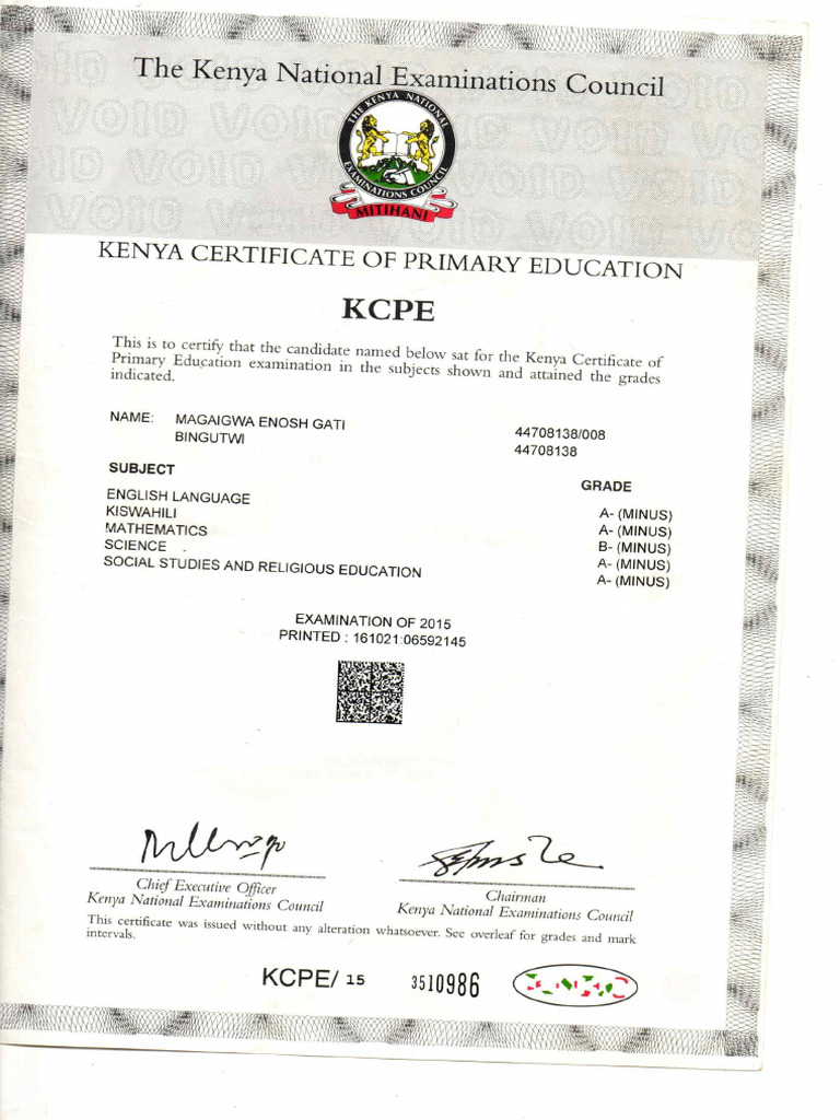 KCPE | PDF
