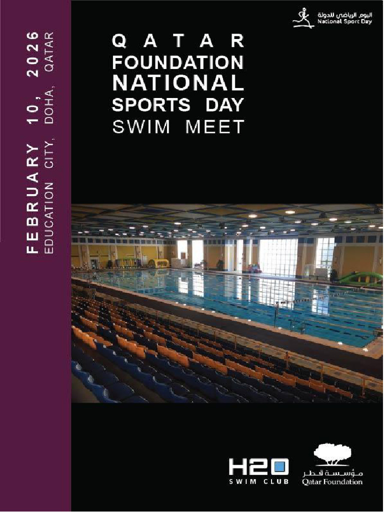 Qatar National Sports Day Swim Meet 2026 | PDF | Swimming (Sport ...