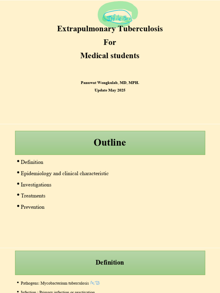 Extrapulmonary Tuberculosis Jun 2025 | PDF