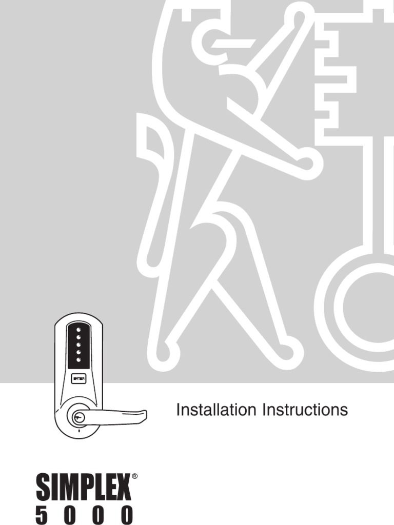 Simplex 5000 Installation | PDF | Lock (Security Device) | Door