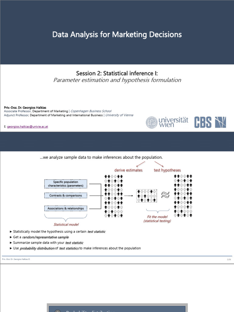 Statistical Inference: Estimation & Hypothesis | PDF | Statistics ...