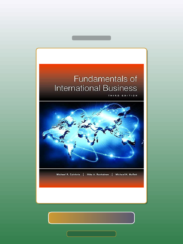 Test Bank for Fundamentals of International Business 3rd Edition | PDF ...