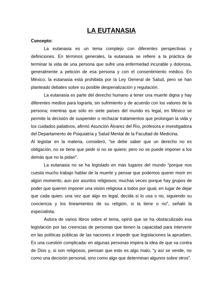 La Eutanasia y Pena de Muerte | PDF | Pena capital | Castigos