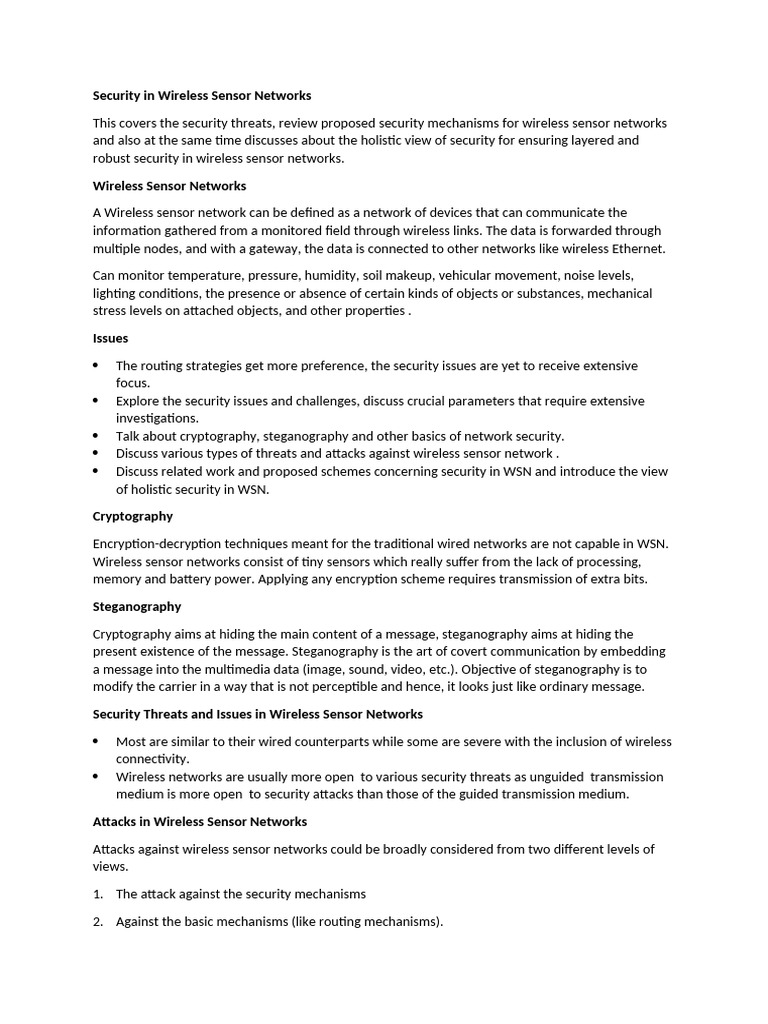 MOD 5 | PDF | Computer Network | Wireless Sensor Network