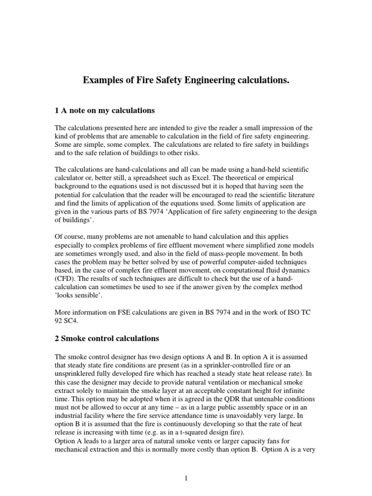 Fire Engineering Calculations Examples Fsecalculations | PDF | Ellipse ...