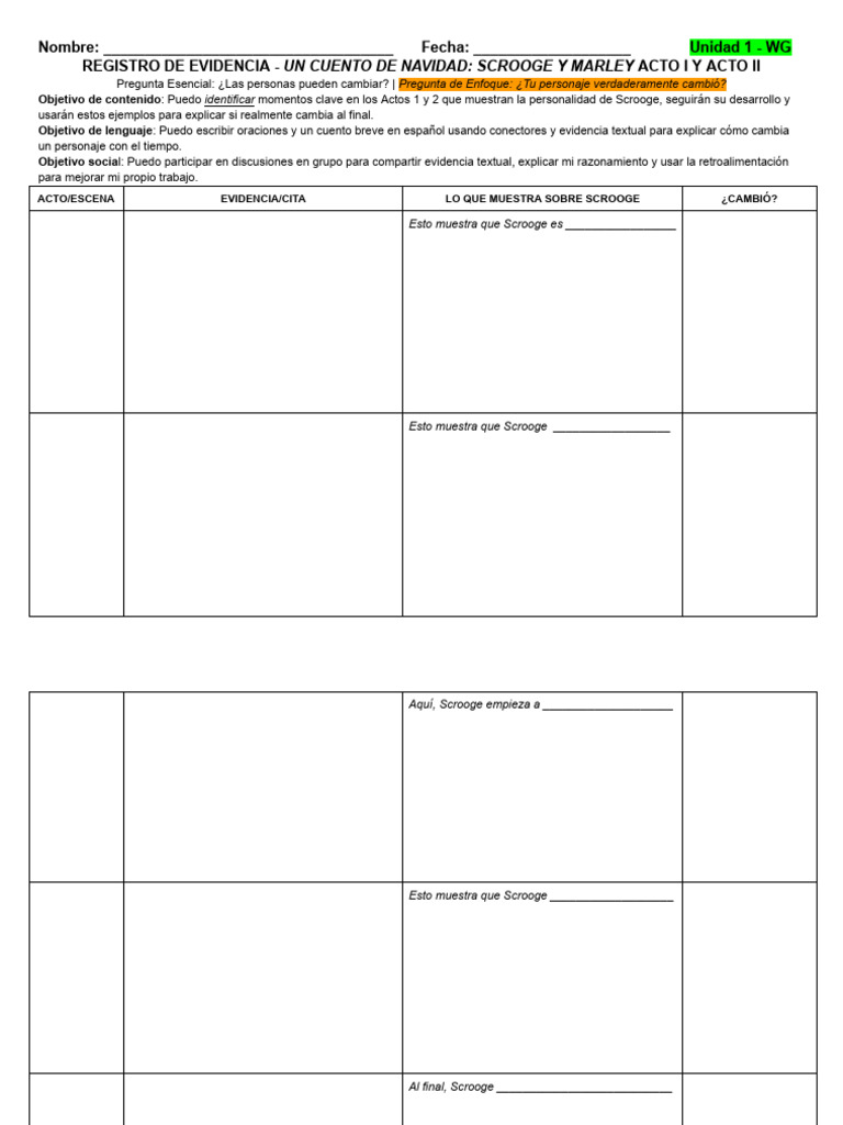Registro de Evidencia - Un Cuento de Navidad_ Scrooge y Marley Acto i y ...