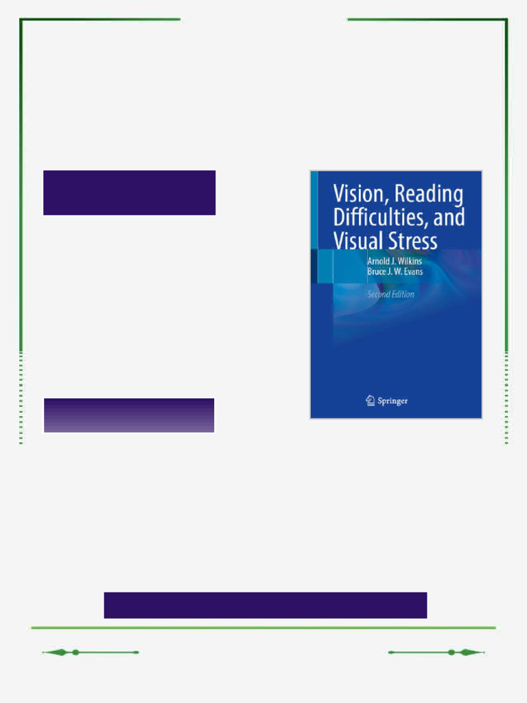 Vision Reading Difficulties and Visual Stress 2nd Edition Arnold J ...