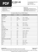 Complete Blood Count Test Results | PDF