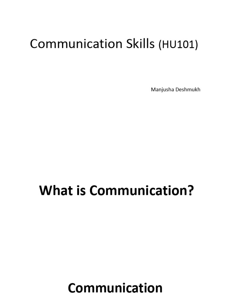 Essential Communication Skills Guide | PDF | Communication | Noun