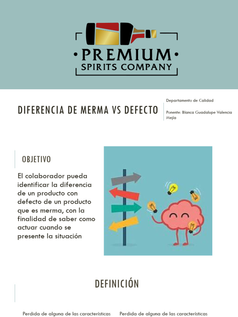 Diferencias entre Merma y Defecto | PDF