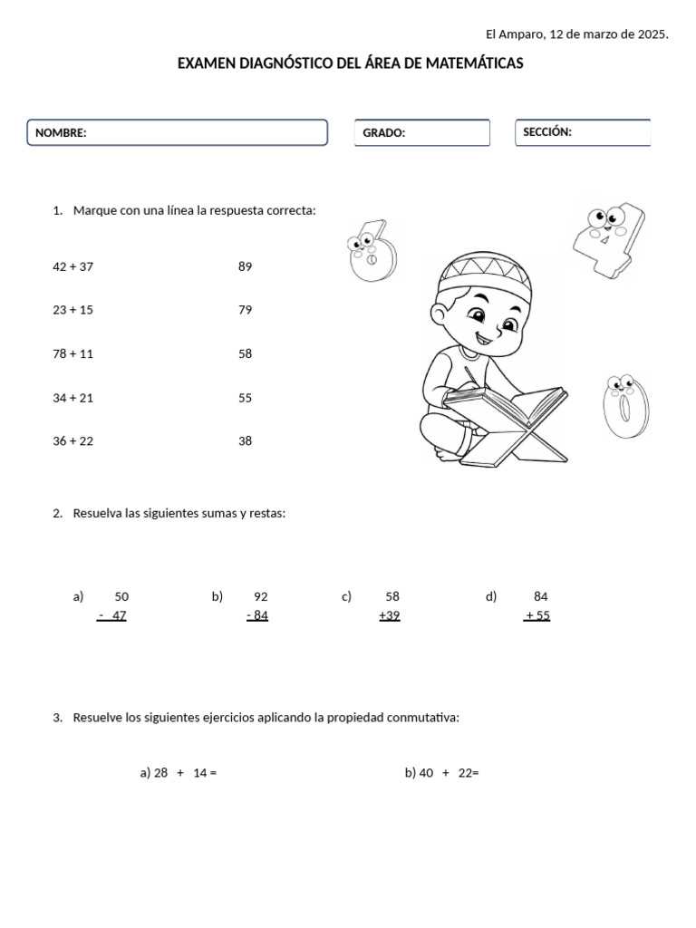 Examen matemática | PDF