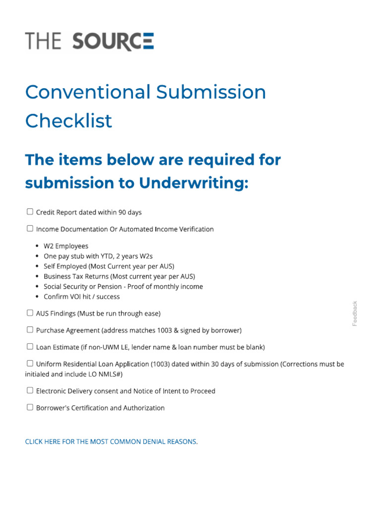Conventional Submission Checklist | PDF