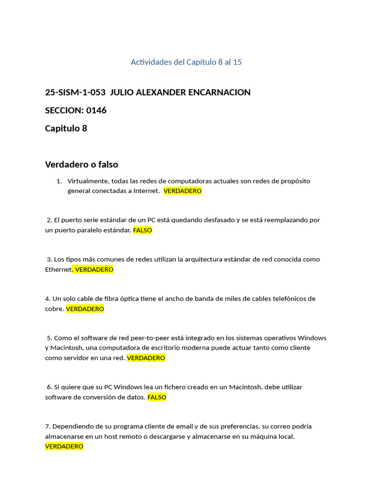 Actividades Julio Alexander 8-15 | PDF | Red de computadoras | Internet