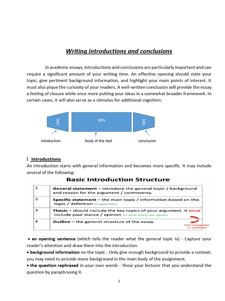 Crafting Introductions and Conclusions | PDF | Essays | Argument