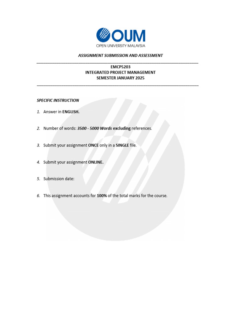 Integrated Project Management Assignment | PDF | Project Management ...