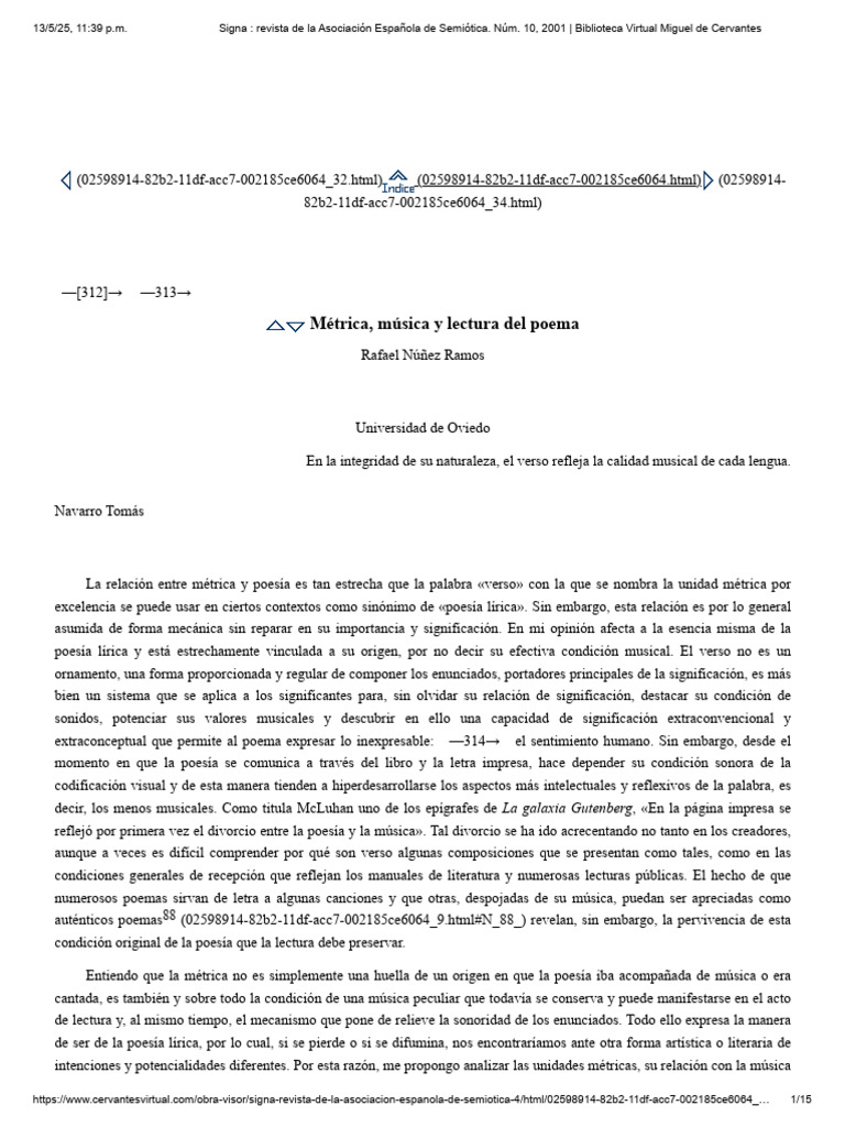 Métrica y Música en la Poesía Lírica | PDF | Ritmo | Sílaba