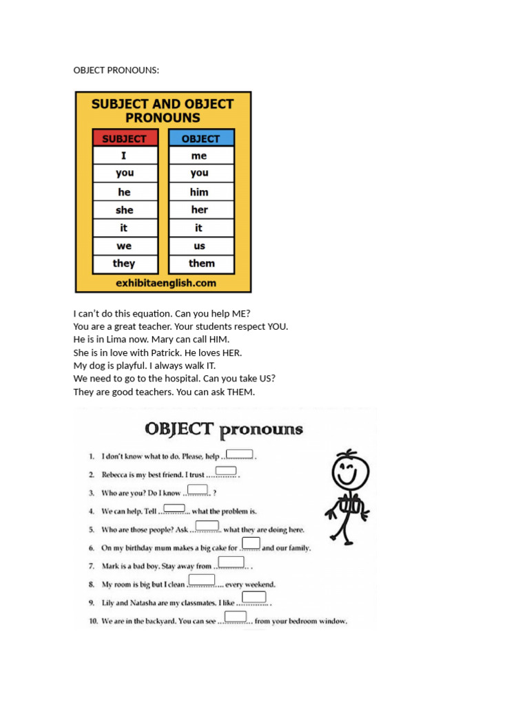 Understanding Object Pronouns | PDF