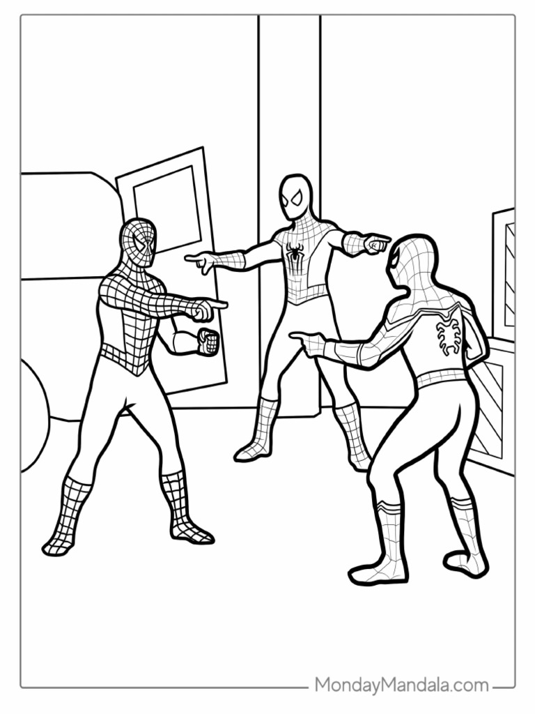 Spider Man Pointing Meme Coloring Sheet | PDF