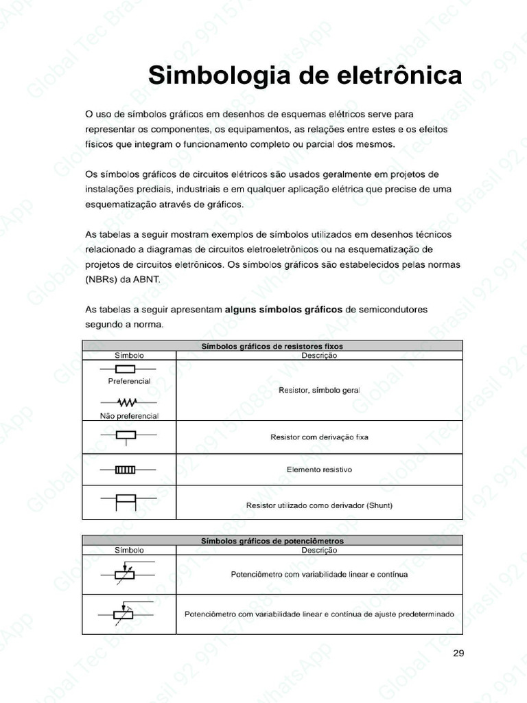 Simbologia Dos Componentes | PDF