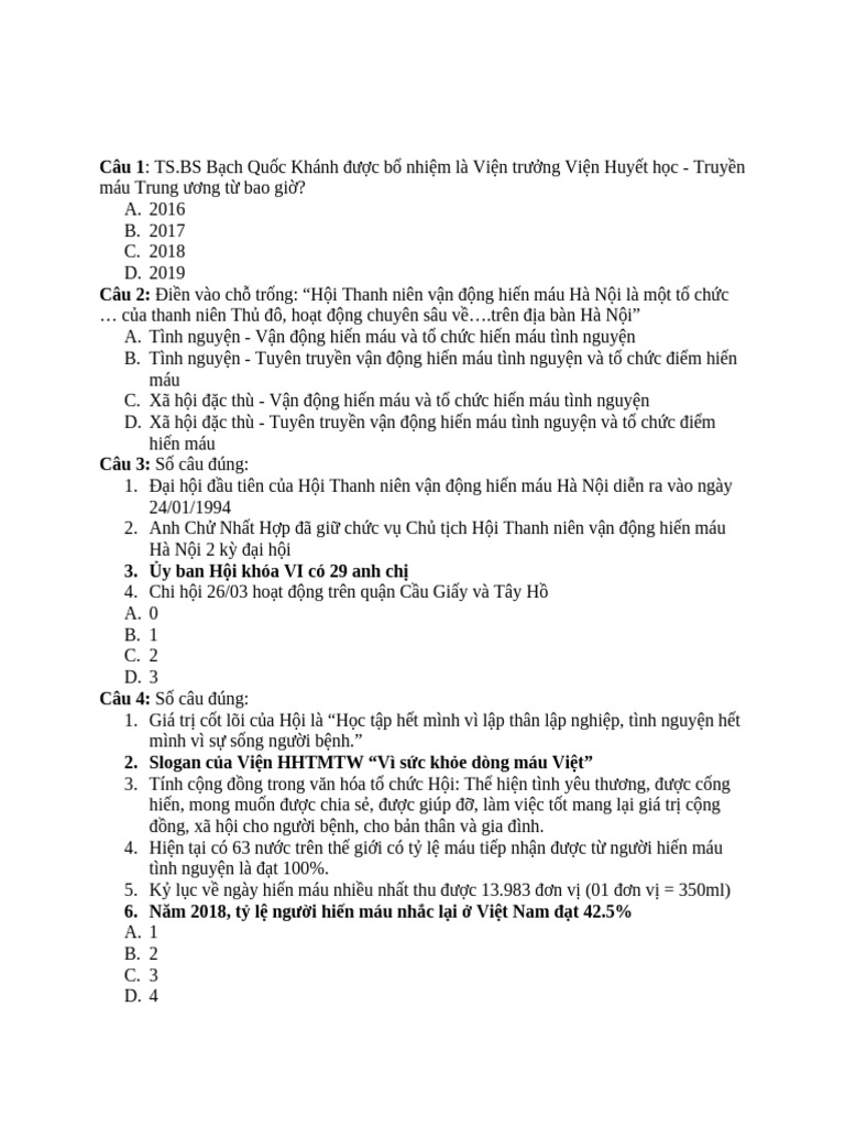 Đề Ôn Thi Hv Khóa Ghta 2022 | PDF