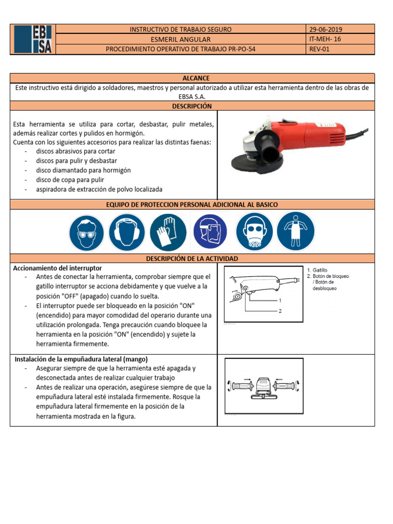 06-_INSTRUCTIVO__ESMERIL_ANGULAR.docx[1] | PDF | Eje