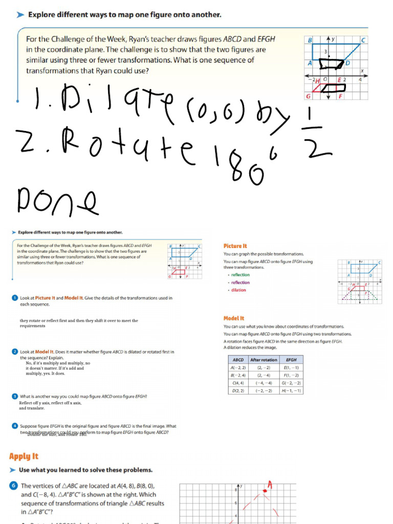 5.3_ Describing Sequences of Transformations Involving Dilations | PDF
