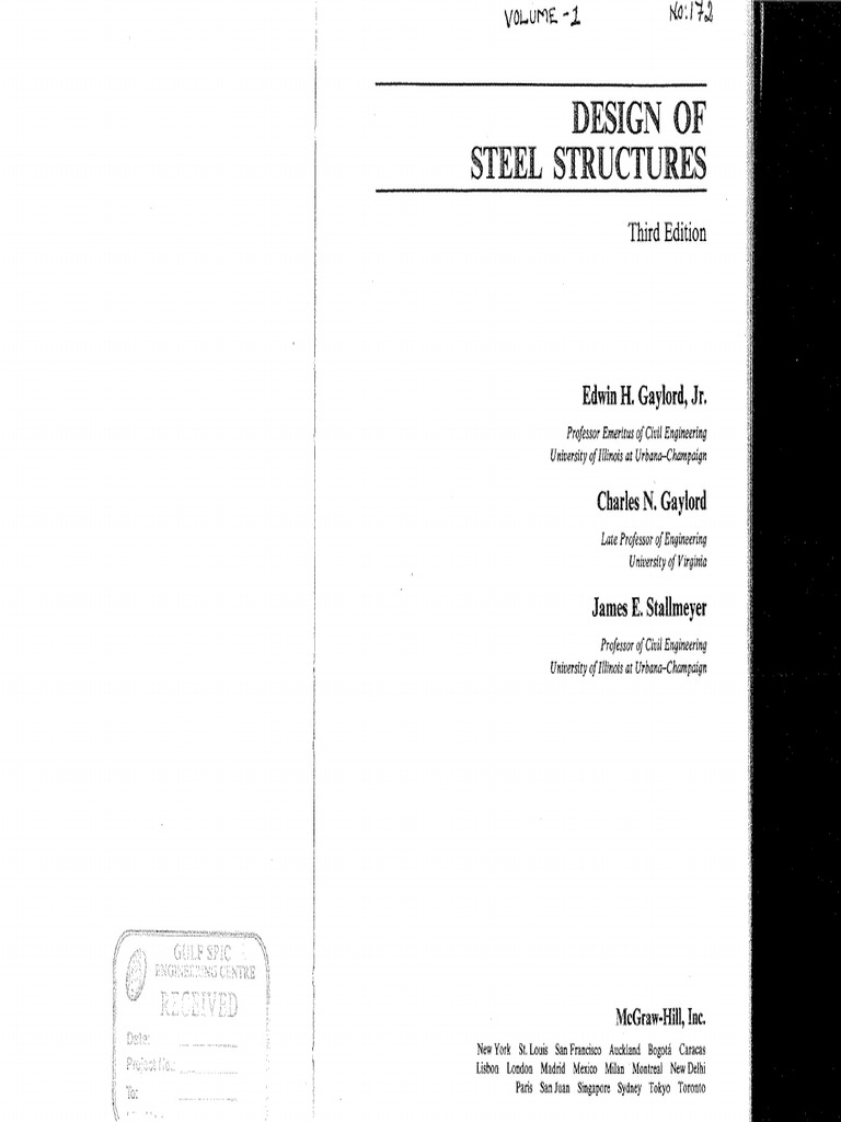 Design of Steel Structures 3rd Edition by Gaylord | PDF