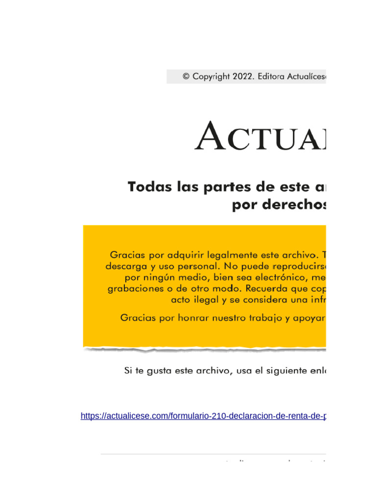 Formulario 210 Renta 2021: Guía para Residentes | PDF | Impuestos ...