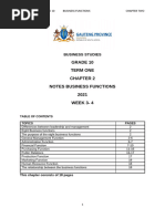 Gauteng Grade 10 Business Functions Notes | PDF | Leadership | Goal